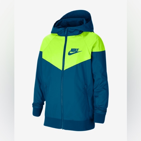 Nike | Jackets & Coats | Vtg Nike Windrunner Teal Blue Neon Track ...